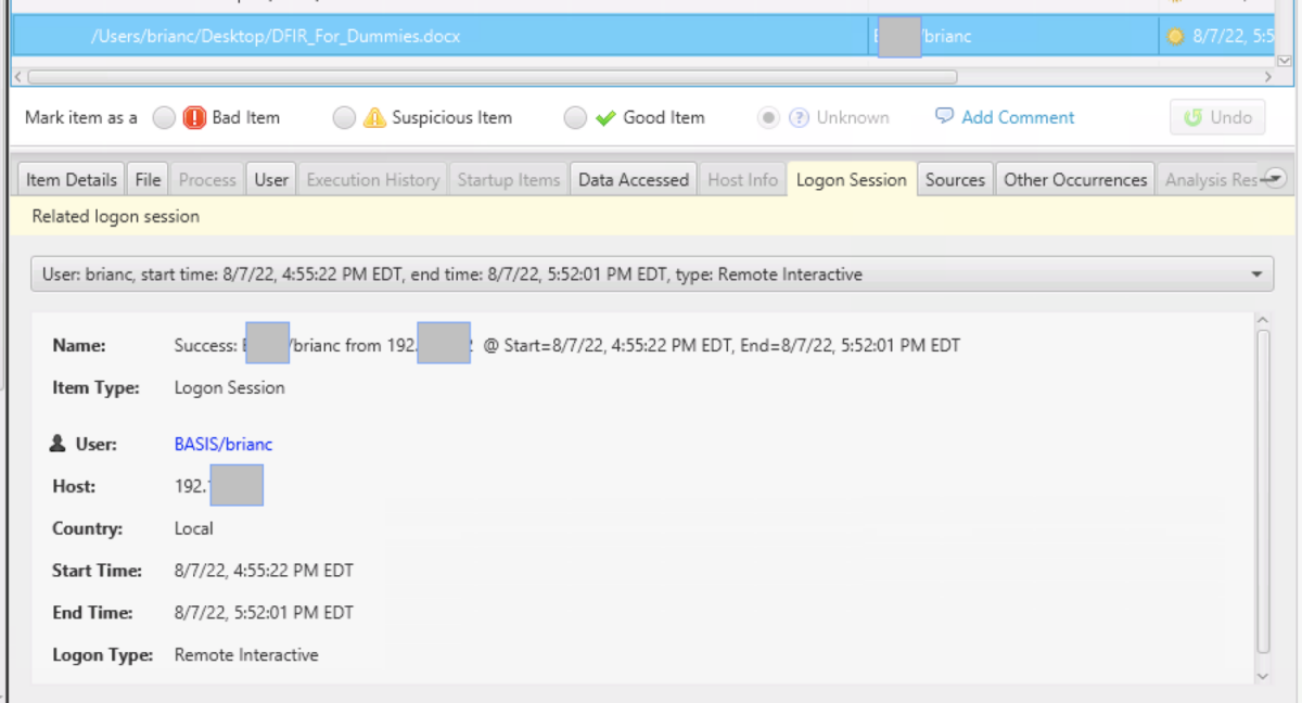 Logon Session vs Local Session vs Cyber Triage Sessions. Oh My! - Cyber Triage