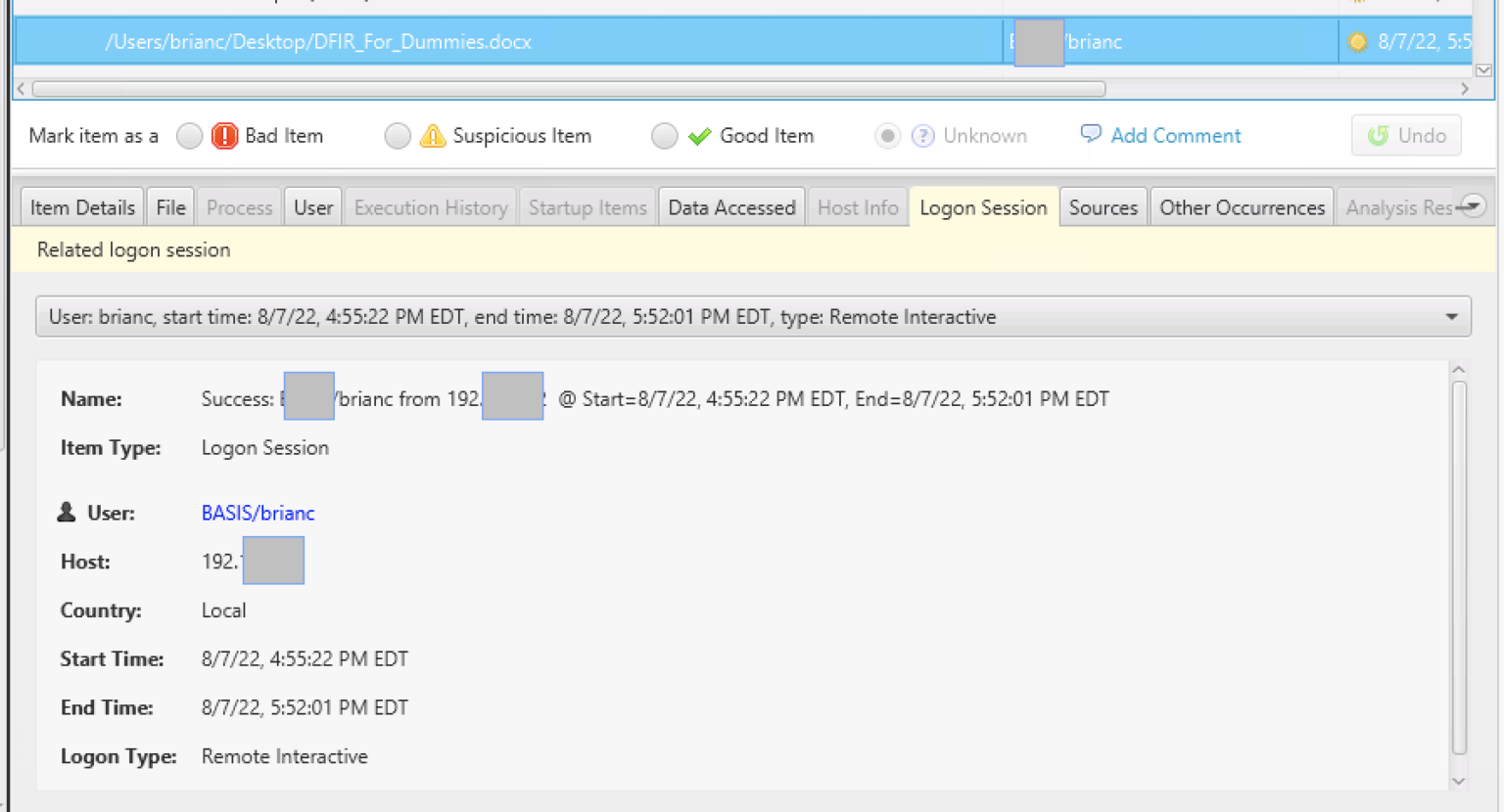 Logon Session vs Local Session vs Cyber Triage Sessions. Oh My! - Cyber Triage