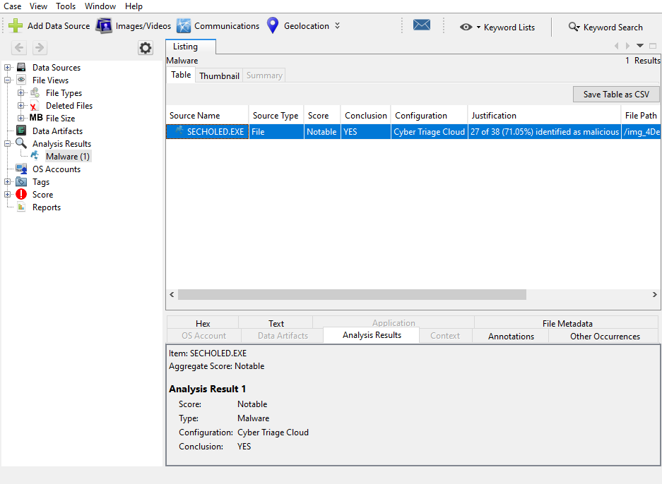Malware Scanner Module for Autopsy - Cyber Triage
