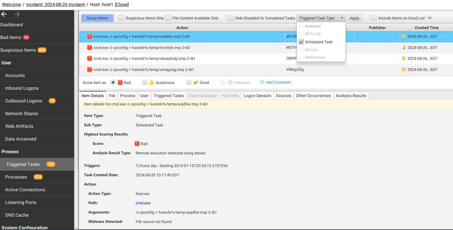 DFIR Breakdown: Impacket Remote Execution Activity - atexec - Cyber Triage