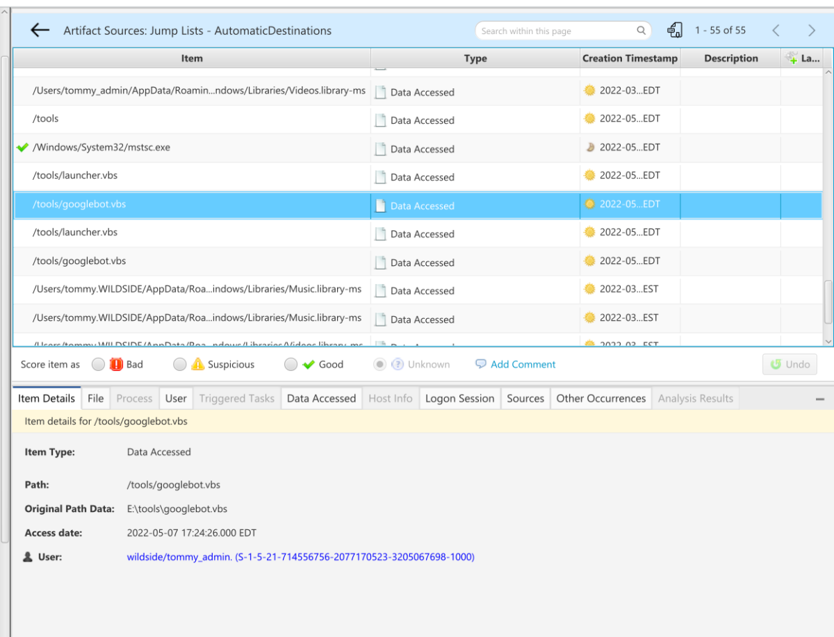 What Is a Jump List? - Cyber Triage