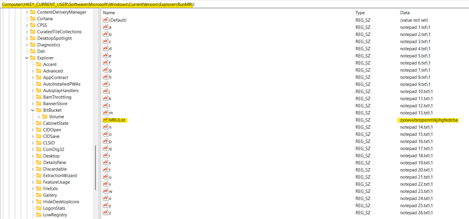 How to Investigate RunMRU 2025 - Cyber Triage